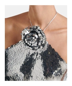 Magda Butrym Sequined Floral-appliqué Minidress
