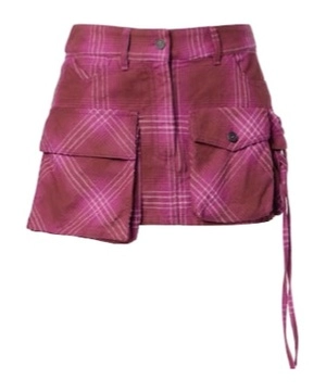 Attico Fay Cotton And Wool-blend Miniskirt - Red