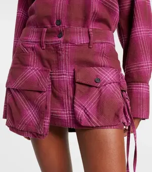 Attico Fay Cotton And Wool-blend Miniskirt