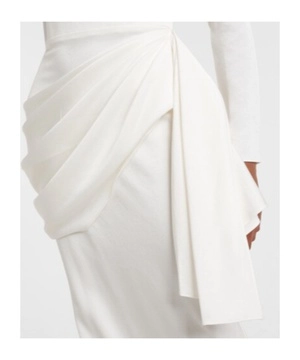 Alex Perry Bridal Draped Crepe Satin Bustier Gown