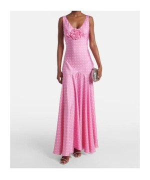RODARTE Floral-appliqué Silk Twill Gown