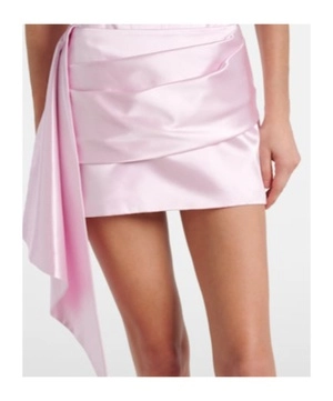 Alex Perry Draped Duchess Satin Miniskirt