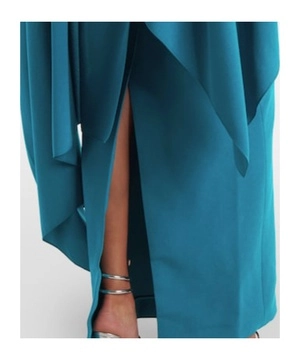 ROKSANDA Demetria Caped Crêpe Midi Dress - Blue