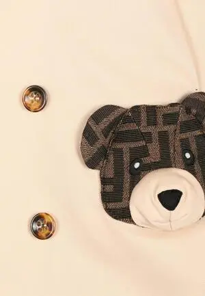 Fendi Button Appliqued Double Breasted Coat