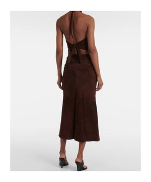 Johanna Ortiz Leather Halter Top With Tassel Detail