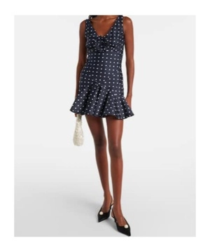 RODARTE Polka-dot Silk Twill Minidress