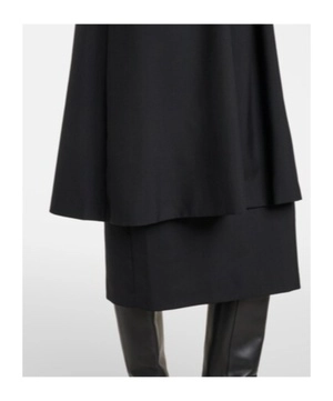 Comme Des Garçons Cutout Wool Midi Dress