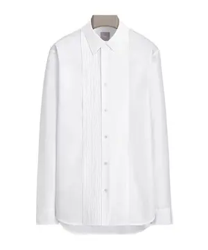 Dior Shirt With Pleated Plastron - White