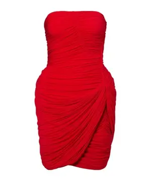 Magda Butrym Ruched Minidress - Red