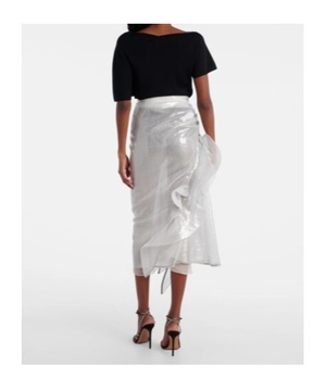 Maticevski Hymn Ruffled Sequined Midi Skirt