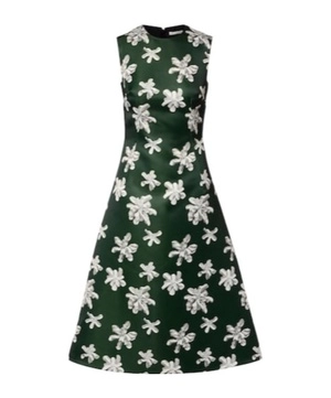 EMILIA WICKSTEAD Rumi Floral Genzianella Midi Dress - Black