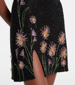 Staud Le Sable Beaded Minidress