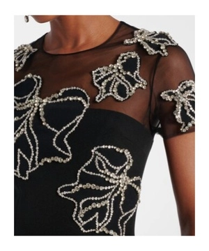 SAFIYAA LONDON Embellished Crêpe Gown