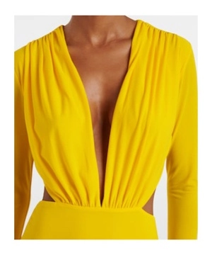 Alex Perry Ruched Open-back Crepe Jersey Gown