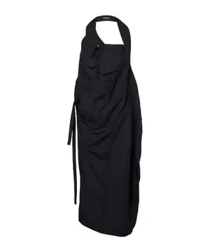 Junya Watanabe Halter Neck Midi Dress - Black