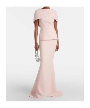 SAFIYAA LONDON Loura Draped Ruffled Crepe Dress