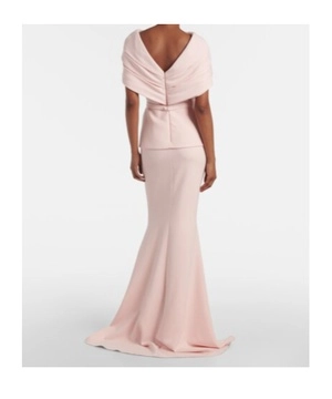 SAFIYAA LONDON Loura Draped Ruffled Crepe Dress