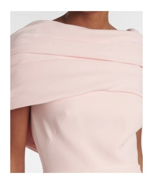 SAFIYAA LONDON Loura Draped Ruffled Crepe Dress