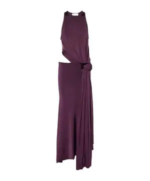 Victoria Beckham Cutout Draped Jersey Midi Dress - Color:
