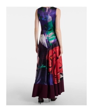 ROKSANDA Munir Printed Silk Satin Gown - Black