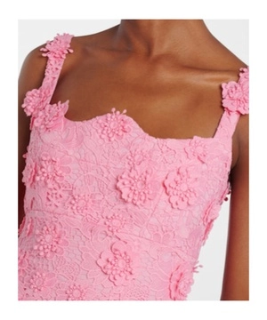 LEO Odette Floral Lace Midi Dress