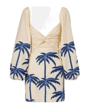 Johanna Ortiz The Power Of The Sea Cotton-blend Minidress - Nude