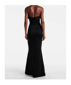 David Koma One-shoulder Bustier Gown With Trim