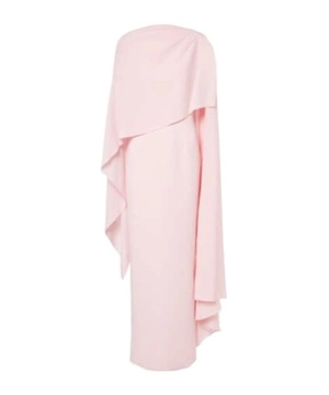 ROKSANDA Demetria Caped Crepe Maxi Dress - Pink
