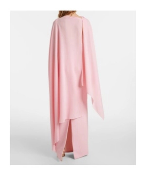 ROKSANDA Demetria Caped Crepe Maxi Dress - Pink