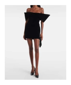 David Koma Off-shoulder Velvet Minidress