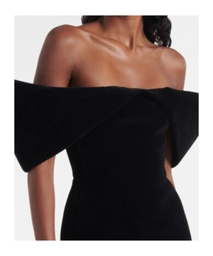 David Koma Off-shoulder Velvet Minidress