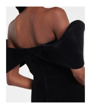 David Koma Off-shoulder Velvet Minidress