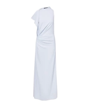 Proenza Schouler Devyn Crepe Draped Maxi Dress - White