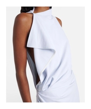 Proenza Schouler Devyn Crepe Draped Maxi Dress