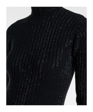 David Koma Embellished Knitted Midi Dress