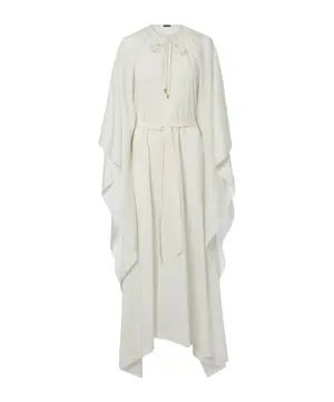 PATOU Striped Pattern Dress - White