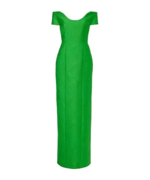 EMILIA WICKSTEAD Aislinn Jacquard Maxi Dress - Green