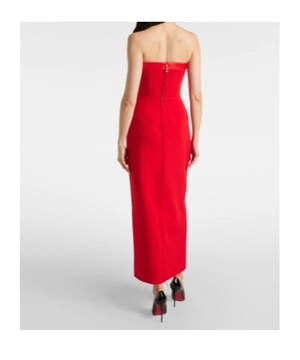 SAFIYAA LONDON Sydney Satin-trimmed Midi Dress