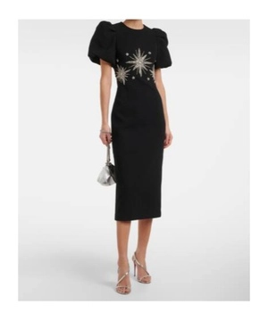 Rebecca Vallance Estella Embellished Midi Dress - Black