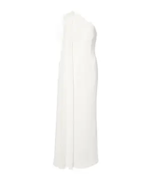 Rebecca Vallance Athena One-shoulder Crêpe Gown - White