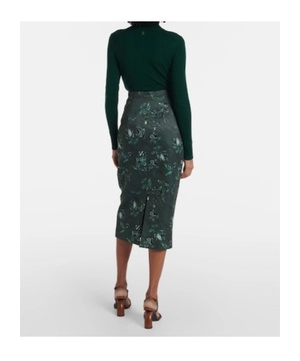 EMILIA WICKSTEAD Lorelei Floral Taffeta Faille Pencil Skirt