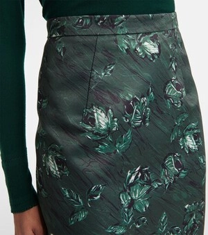 EMILIA WICKSTEAD Lorelei Floral Taffeta Faille Pencil Skirt