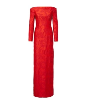 EMILIA WICKSTEAD Zarith Jacquard Off-shoulder Maxi Dress