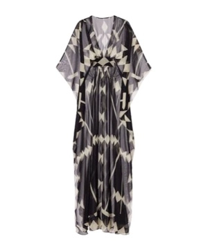 Johanna Ortiz Printed Georgette Maxi Dress - Black