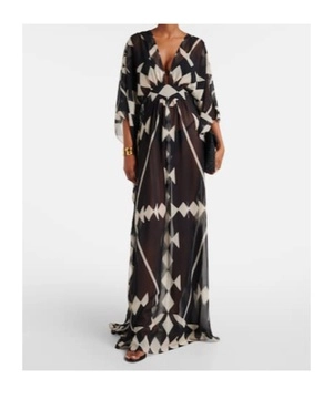 Johanna Ortiz Printed Georgette Maxi Dress
