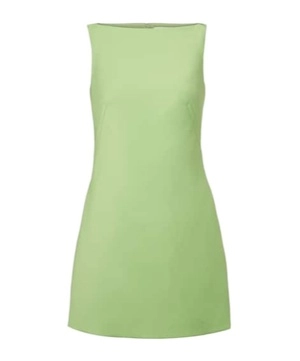 EMILIA WICKSTEAD Rifer Wool Cady Minidress - Green