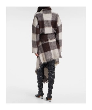 Proenza Schouler Checked Alpaca And Wool-blend Miniskirt