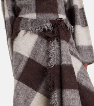 Proenza Schouler Checked Alpaca And Wool-blend Miniskirt