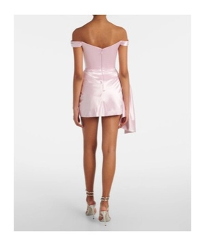 Alex Perry Draped Duchess Satin Minidress