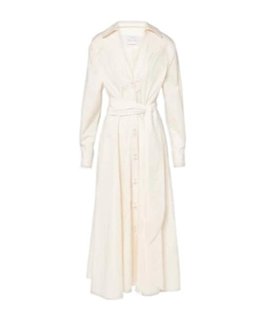 Johanna Ortiz Vela De Cruz Cotton-blend Poplin Wrap Dress - White